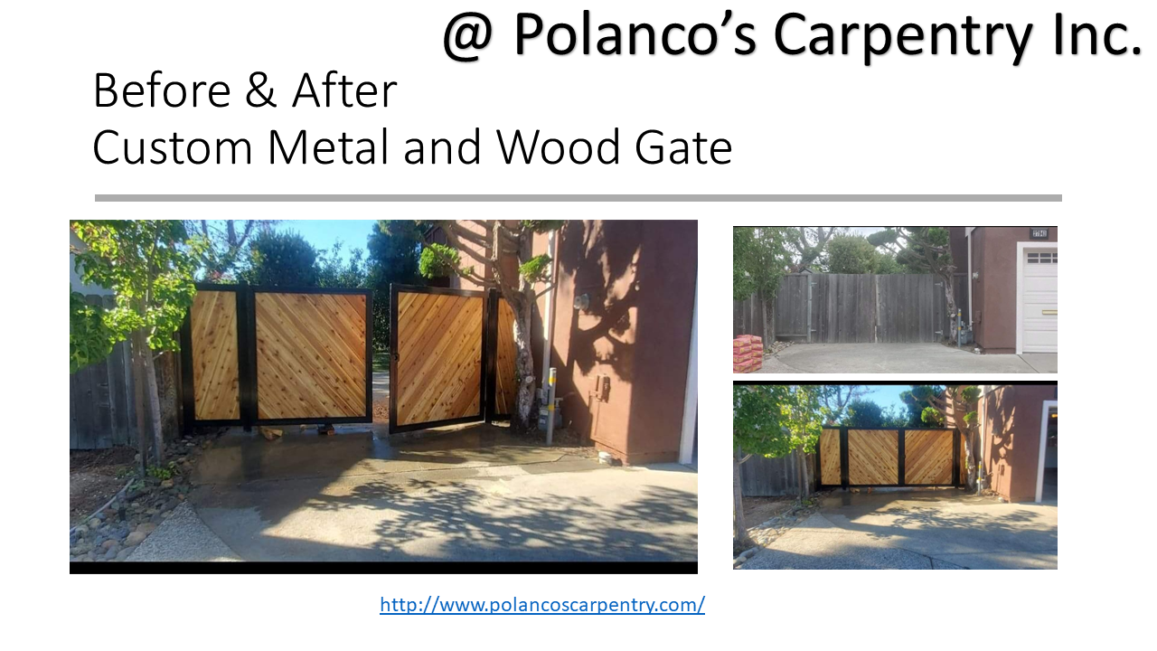 Before & After Custom Wood Gate – POLANCO'S CARPENTRY INC